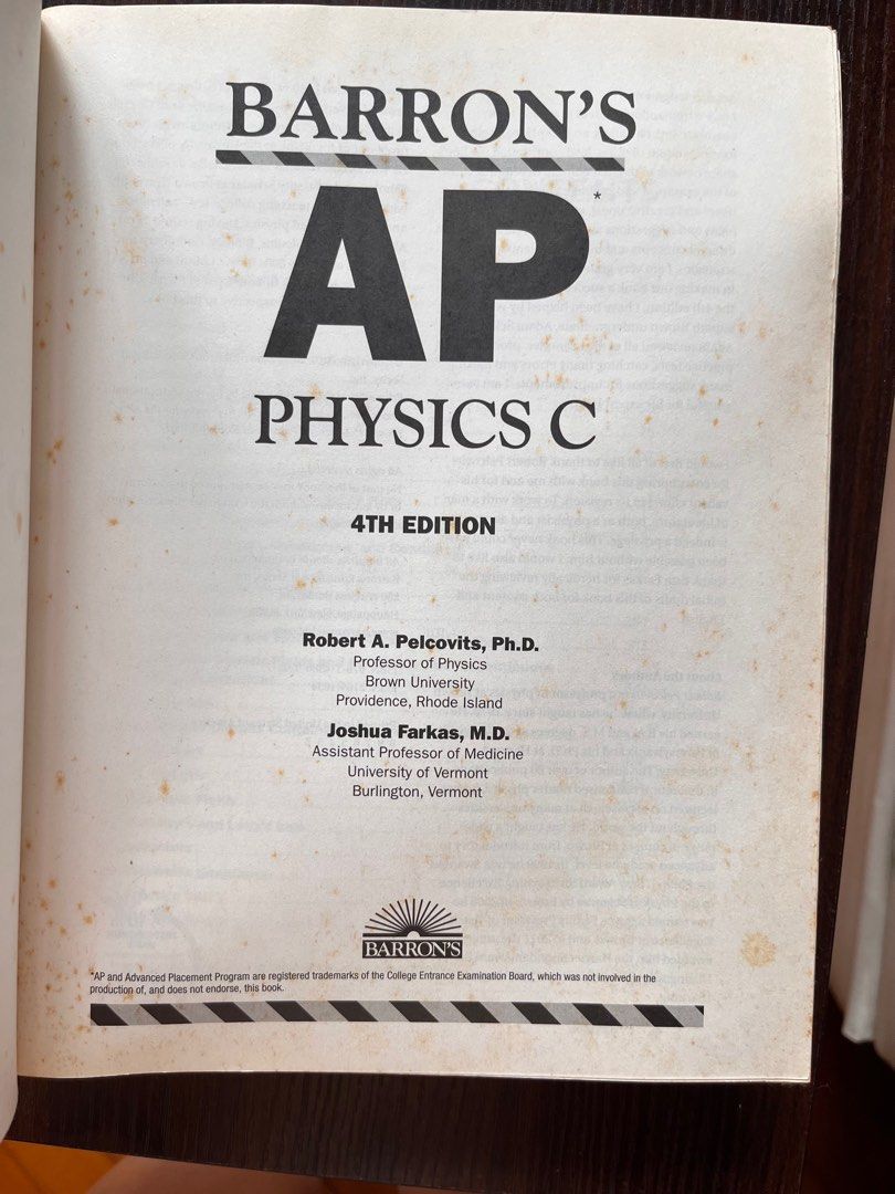 冇寫過 unused Barron’s AP physics C textbook 4th edition教科書, 興趣及遊戲, 書本 ...