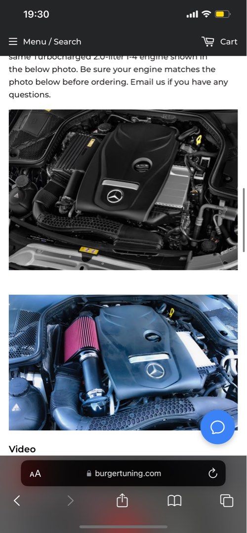 BMS COLD AIR INTAKE C class E class GLC, Car Accessories, Accessories ...