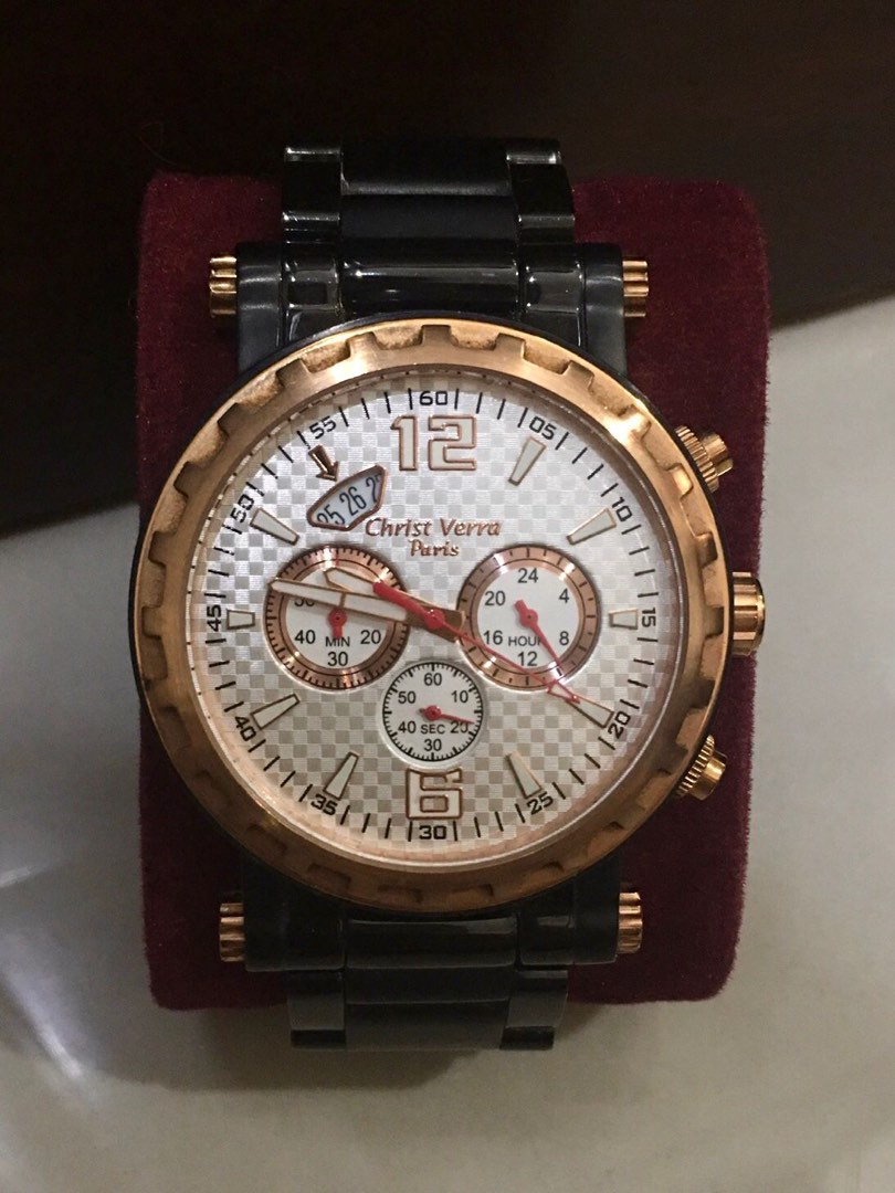 Christ Verra paris watch 7R16-18 Original, Fesyen Pria, Jam Tangan di ...