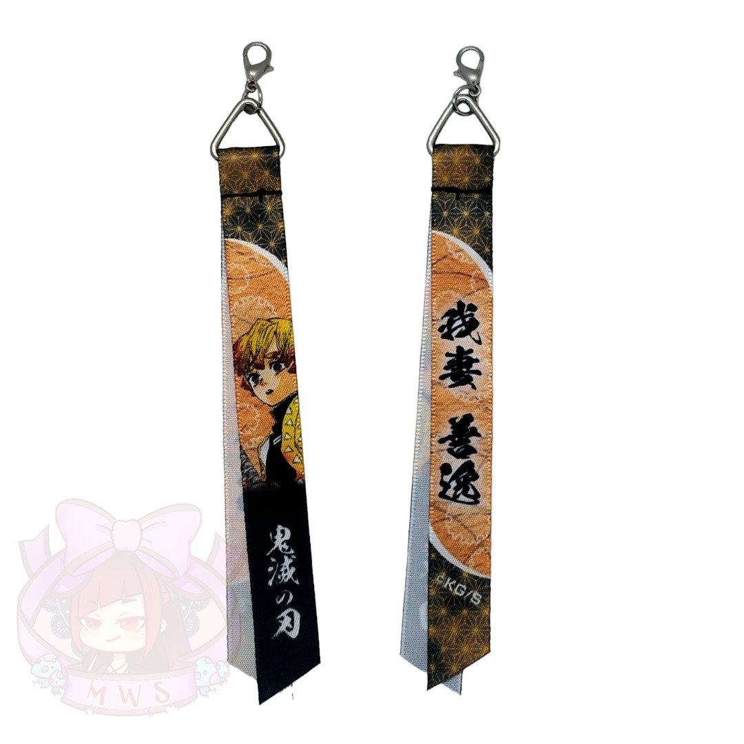 Demon Slayer / Kimetsu No Yaiba Zenitsu Agatsuma Ribbon Strap ...