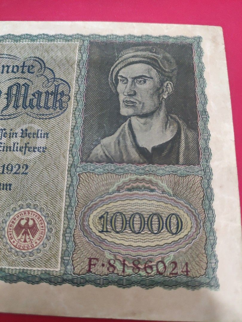 German Vampire Notes - 1922 10,000 MARK Germany Currency Banknote ...
