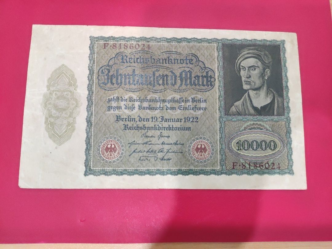 German Vampire Notes - 1922 10,000 MARK Germany Currency Banknote ...