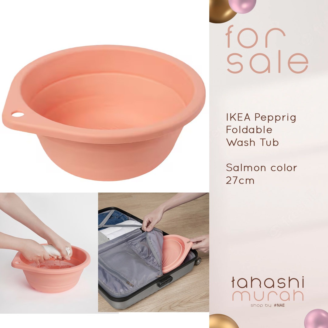 IKEA Pepprig wash tub foldable baki cuci basin ember kecil traveler ...