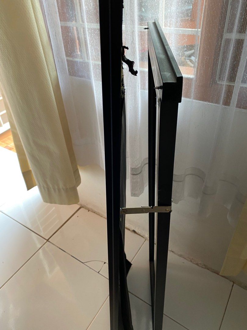 Informa Standing Mirror / Cermin Kaca Minimalist List Hitam, Perabotan ...