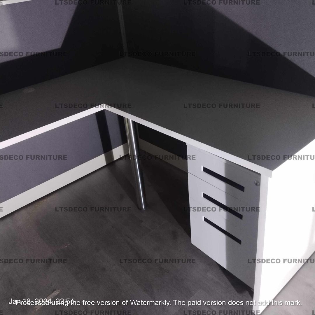 L SHAPE WORKSTATION MODULAR PARTITION OFFICE FURNITURE AND PARTITION ...