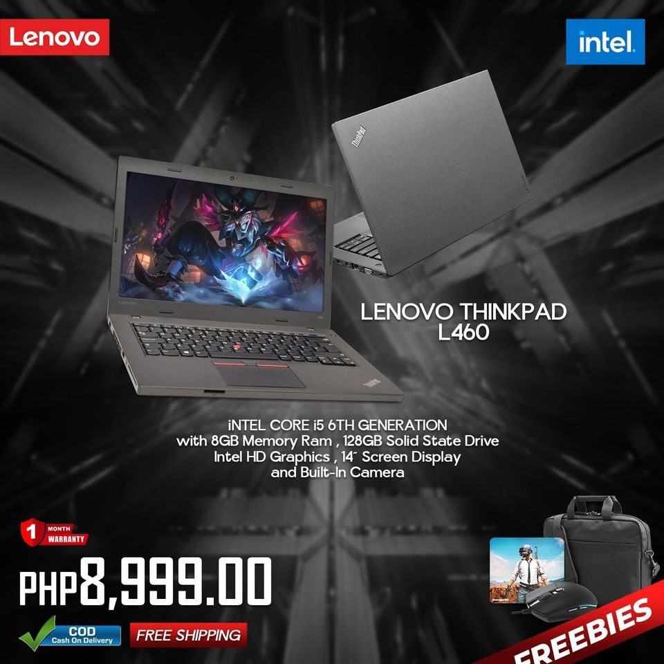 LAPTOP LENOVO THINKPAD L460 INTEL CORE i5-6TH GEN 8GB RAM 128GB SSD 14 ...