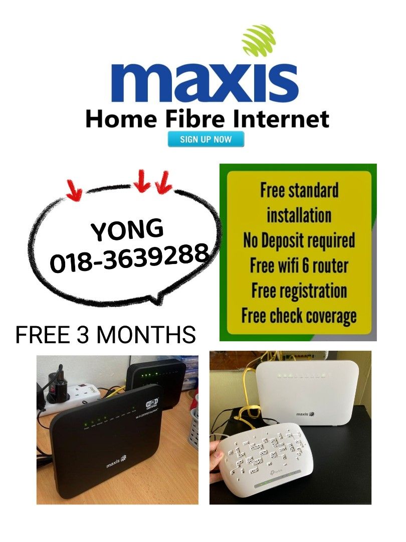 Maxis home wifi fibre boardband internet, Mobile Phones & Gadgets ...