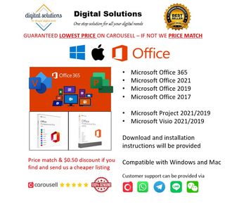 Original Microsoft Office 2021 | 2019 | 2016 | Office 365 | Lifetime Official Product License ...