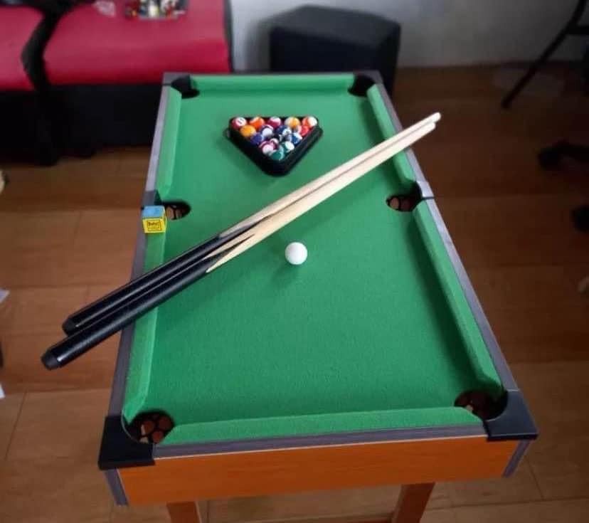 Mini Billiard Table Complete Set, Hobbies & Toys, Toys & Games on Carousell