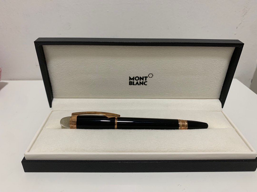Montblanc Starwalker Red Gold Black Resin Line Rollerball Fineliner ...