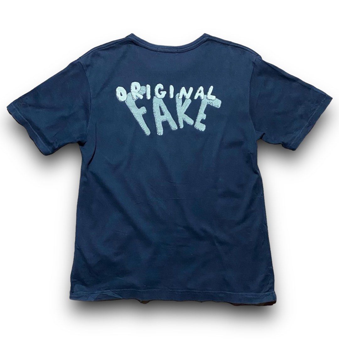 Original Fake "Trash Logo Kaws" Shirt, Fesyen Pria, Pakaian , Atasan di ...