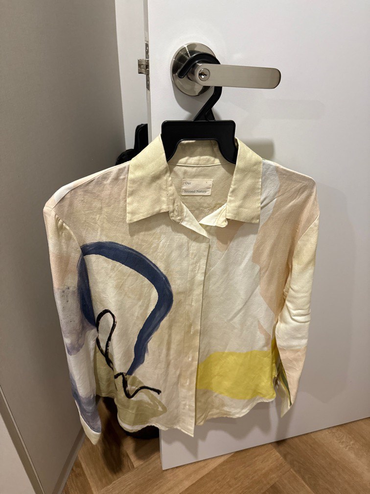 OSN linen shirt, Women's Fashion, Tops, Shirts on Carousell