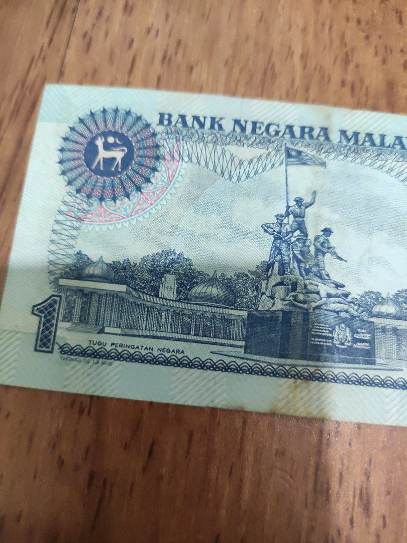 Wang Kertas Malaysia Ringgit old banknote Rm 1 siri ke 6, Hobbies ...