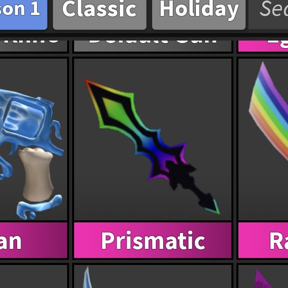 Roblox Murder Mystery 2 MM2 Knife Weapon prismatic and eggblade, Video ...