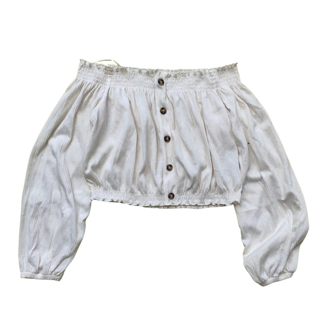 Sabrina Top | Coquette cottage core fairy core white off shoulder ...