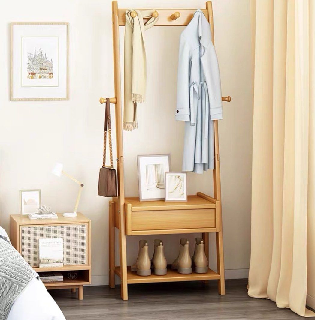 SAINC Minimalist Solid Wood Ladder Shelf, Furniture & Home Living ...