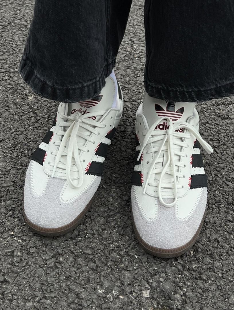 Samba OG Oversized Logo Grey Black Gold Metallic Gum, Men's Fashion ...