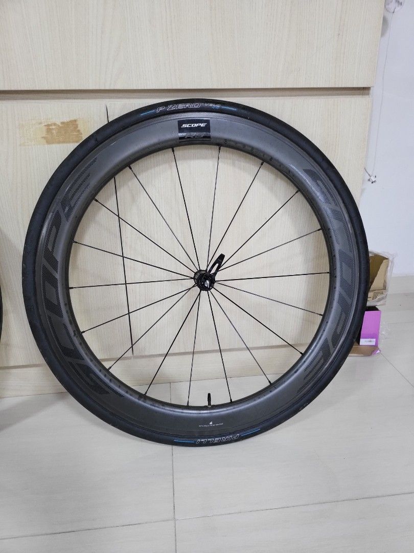 Scope R5C tubless ready rim brake wheelset, Sports Equipment, Bicycles ...