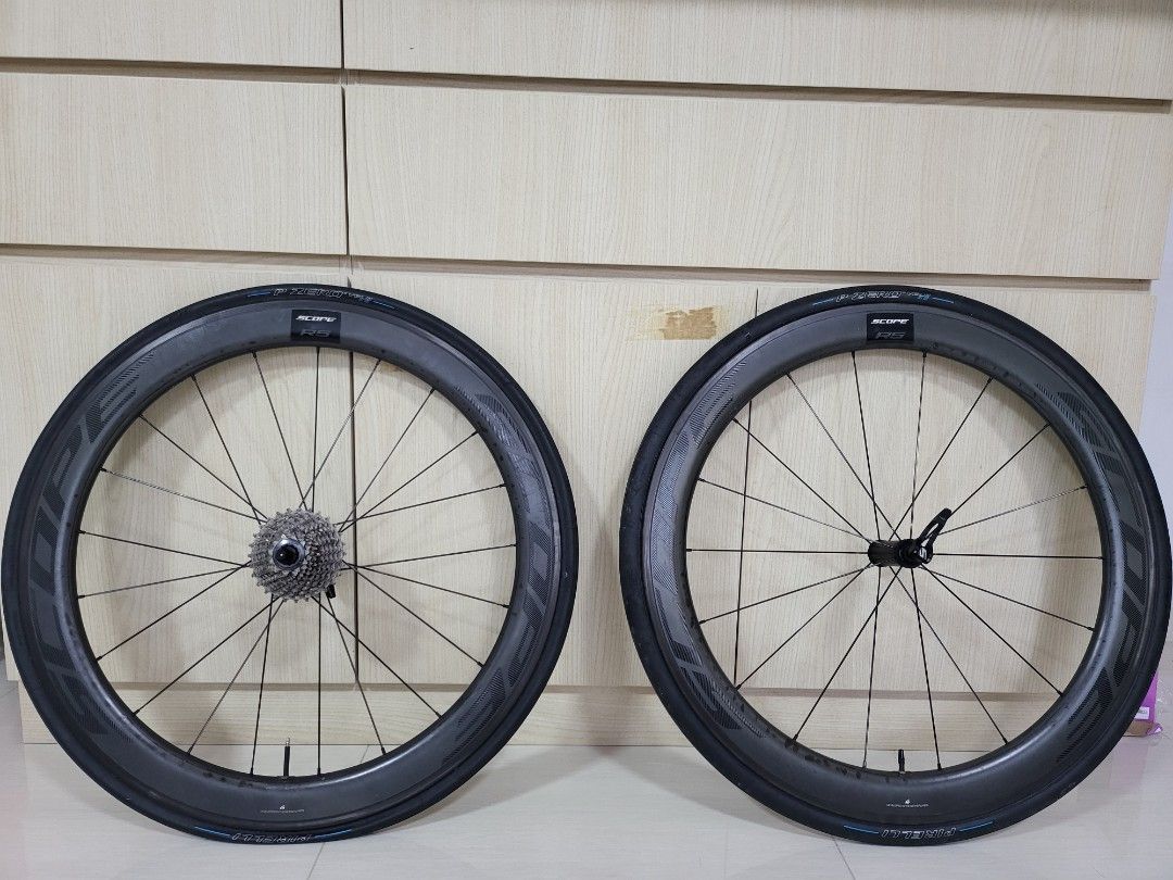 Scope R5C tubless ready rim brake wheelset, Sports Equipment, Bicycles ...