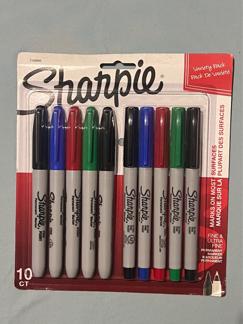 Sharpie Fine and Ultra Fine Permanent Markers (Set of 10), Hobbies ...