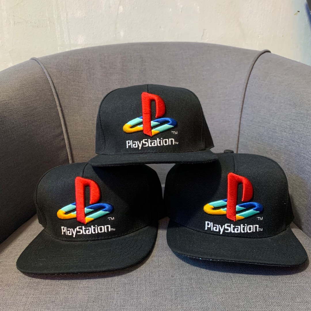 Sony PlayStation Logo Snapback Hat(Video Game Merchandise), Fesyen Pria ...