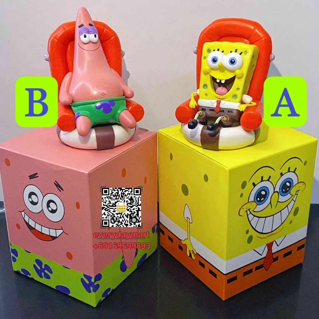 🔥SPONGEBOB SQUAREPANTS 10cm🔥ACTION FIGUEE TOYS STATUES💥海绵宝宝享受生活系列派大星💥 ...