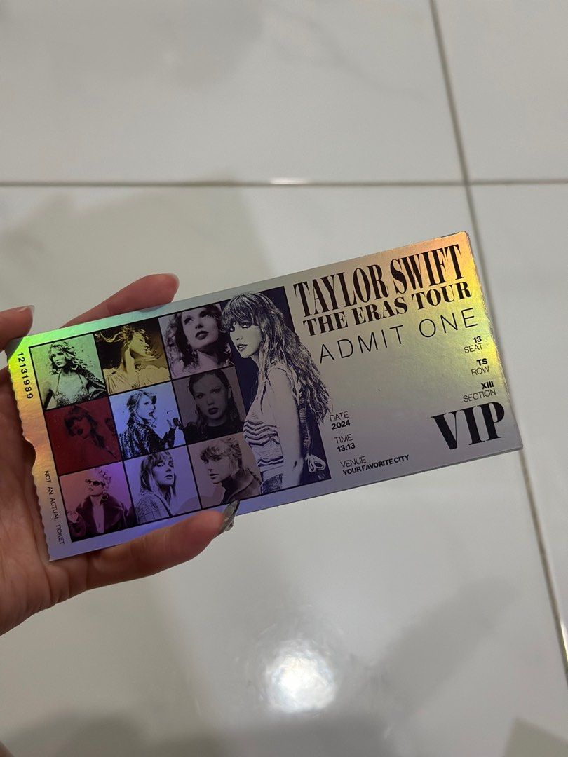 Taylor Swift VIP tour ticket 2024, Hobbies & Toys, Memorabilia ...