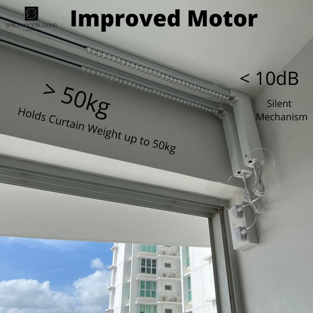 Tuya Smart Motorised Curtain Track, Electric Automatic Motorized ...