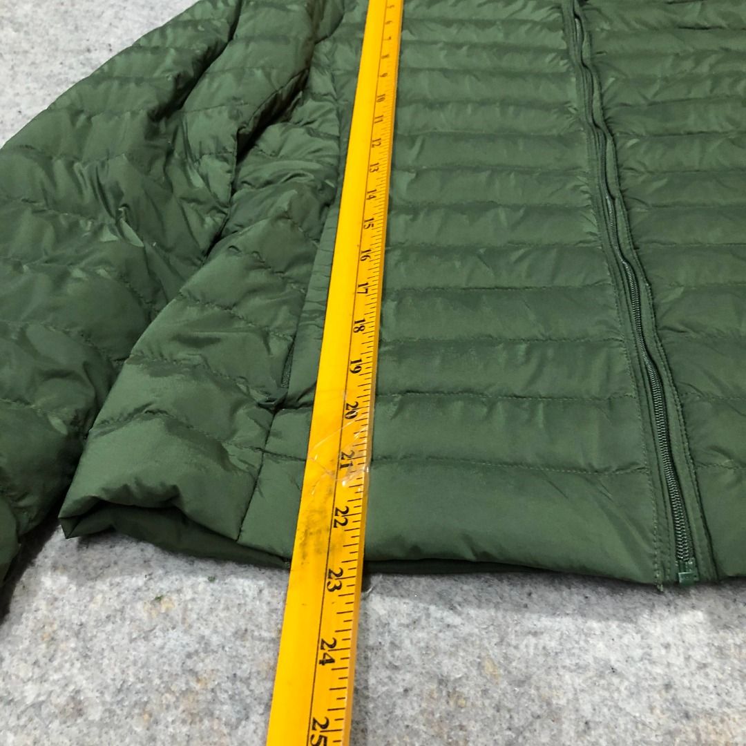 UNIQLO Ultra Light Down Hooded Puffer Puff Jacket Green Winter Snow ...