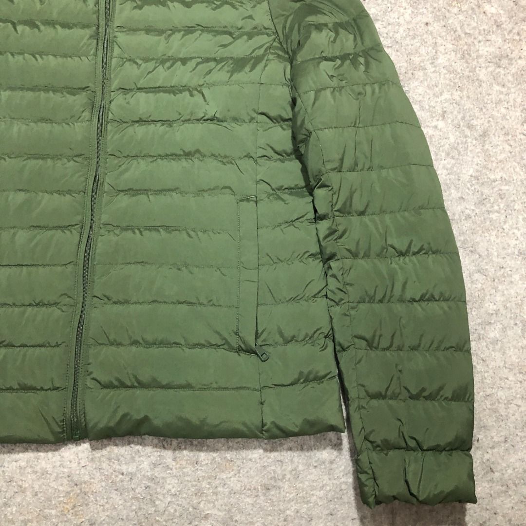 UNIQLO Ultra Light Down Hooded Puffer Puff Jacket Green Winter Snow ...