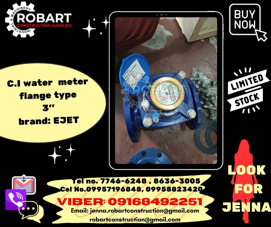 Water meter flanged type with Maynilad cert 3", Commercial & Industrial ...