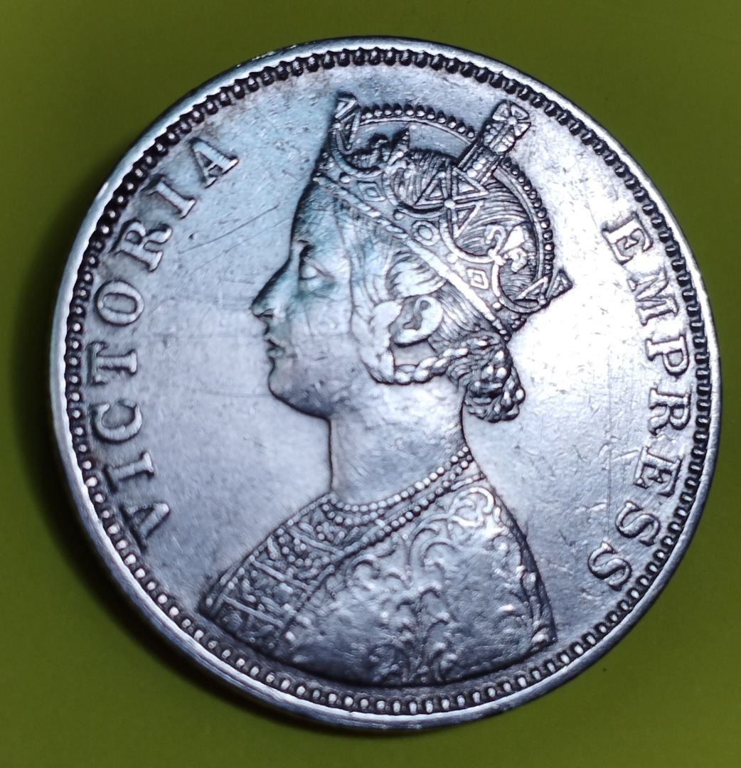 1900 Queen Victoria India One Rupee Silver Coin EF, Hobbies & Toys ...