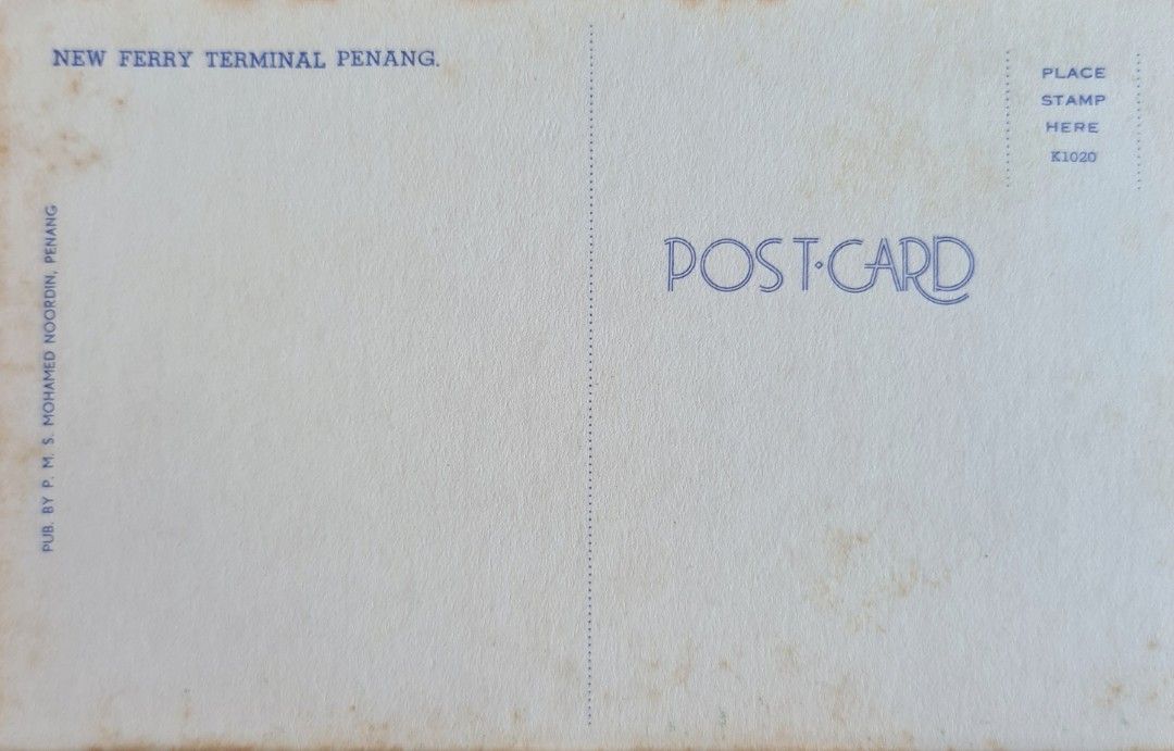 1960s New Ferry Terminal Penang Old picture postcards. Unused PUB. BY P ...