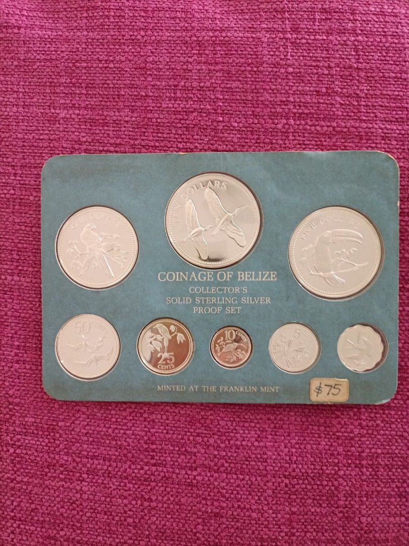 1979 coinage of Belize solid sterling silver proof set, Hobbies & Toys ...