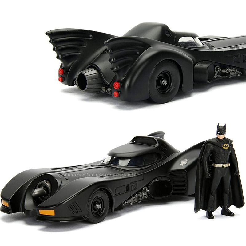 1989 Batman Batmobile w/ Armor Shell & Batman Figure 1:24 Die-cast ...