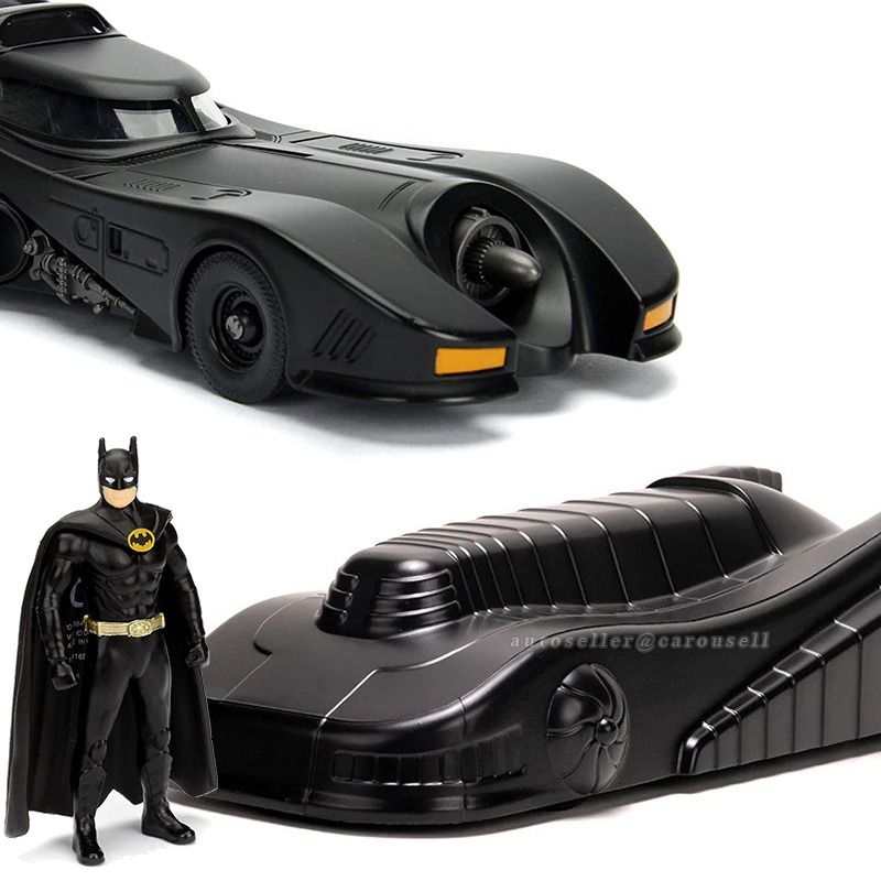 1989 Batman Batmobile w/ Armor Shell & Batman Figure 1:24 Die-cast ...
