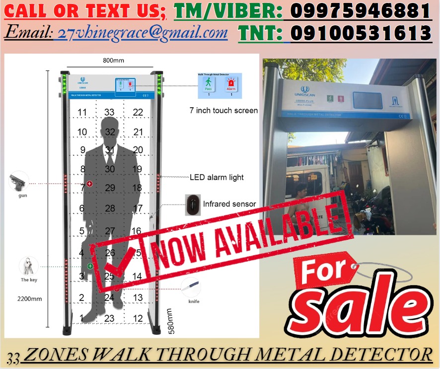33 Zones Detection Walk Through Metal Detector Available Now ...
