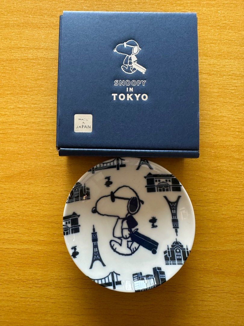 全新Afternoon Tea Living 日本製 慶祝Peanuts 70週年紀念版 Snoopy 碟 （9cm x 9cm), 傢俬 ...