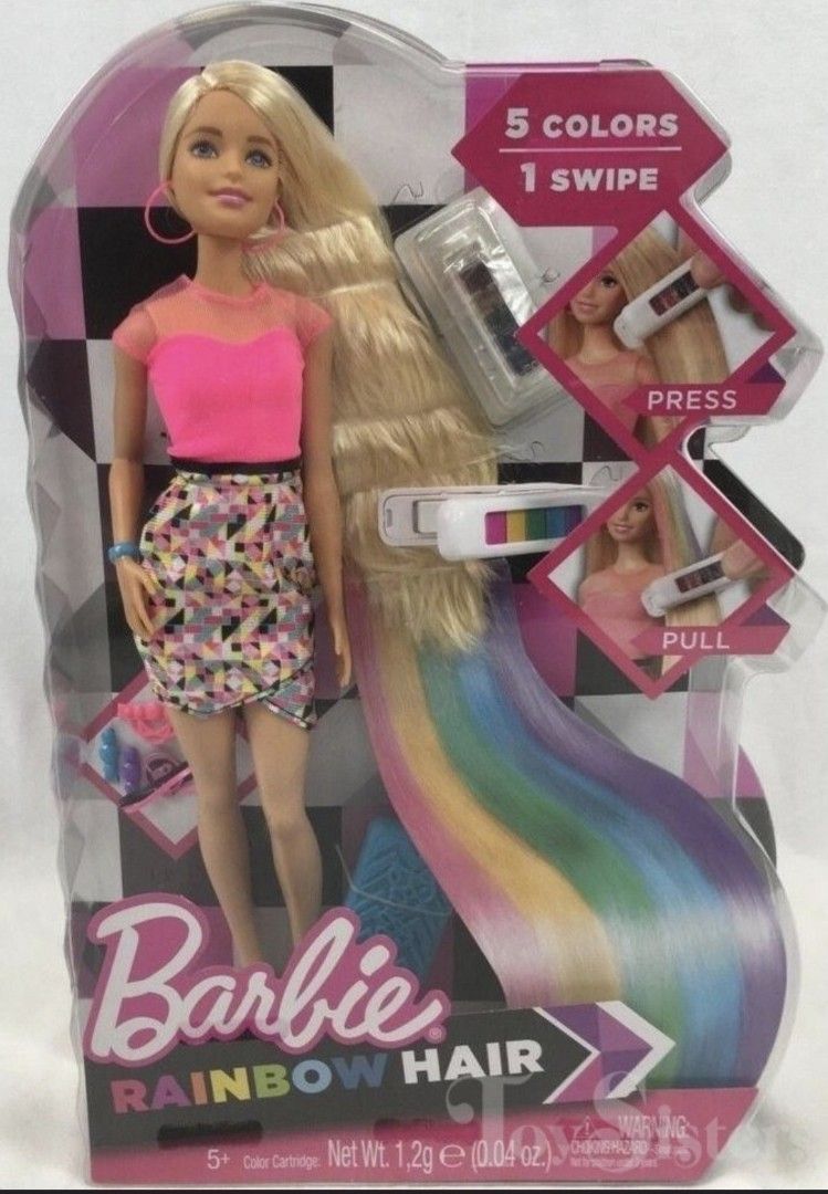 Barbie Rainbow Hair full set, Hobbies & Toys, Toys & Games on Carousell