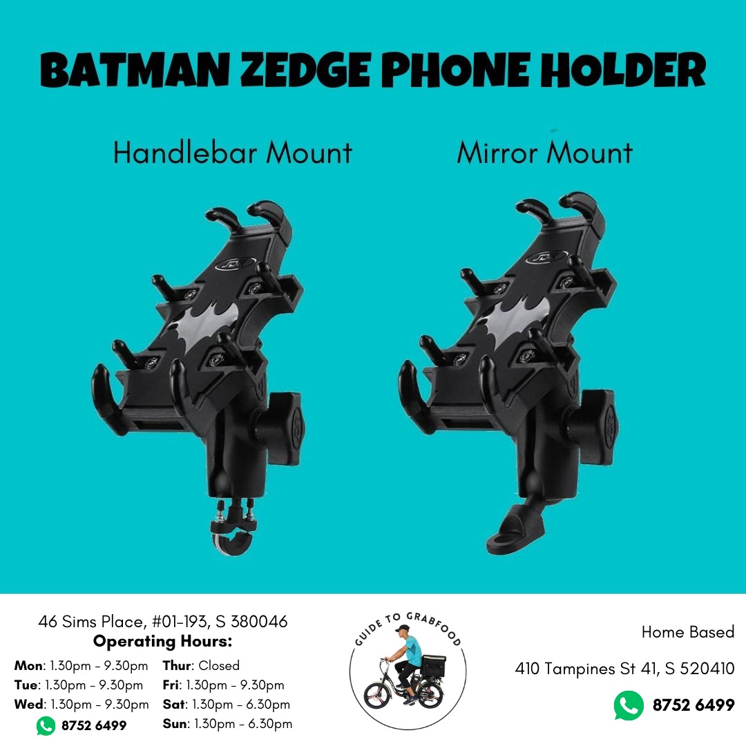 Batman Zedge Phone Holder Mirror or Handlebar Mount for Motorcycle ...