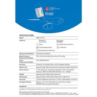 Omron SEM-1 Automatic Blood Pressure Monitor, Health & Nutrition ...