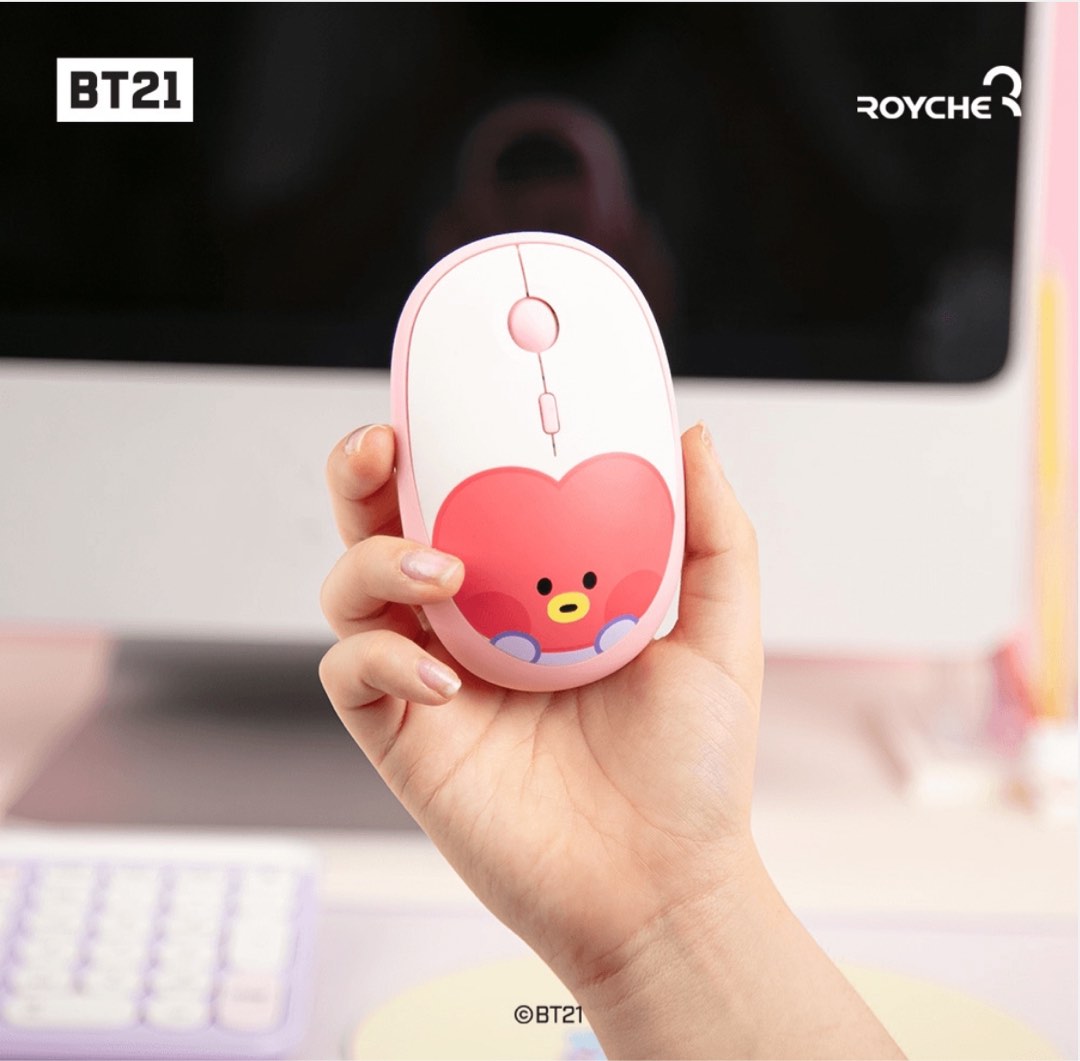 BNIB [BT21 OFFICIAL] BT21 minini Multi-Pairing Wireless Mouse (Tata ...
