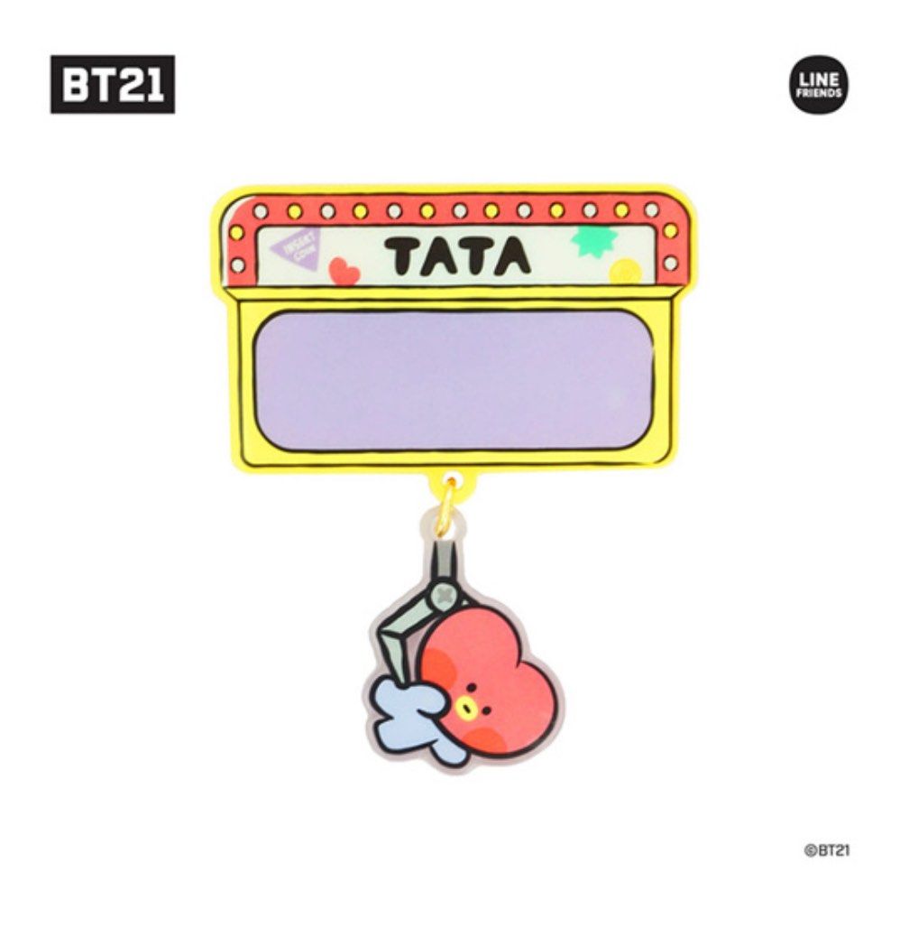 BNIP [BT21] minini Acrylic Pin Badge (Tata), Hobbies & Toys, Memorabilia & Collectibles, K-Wave ...