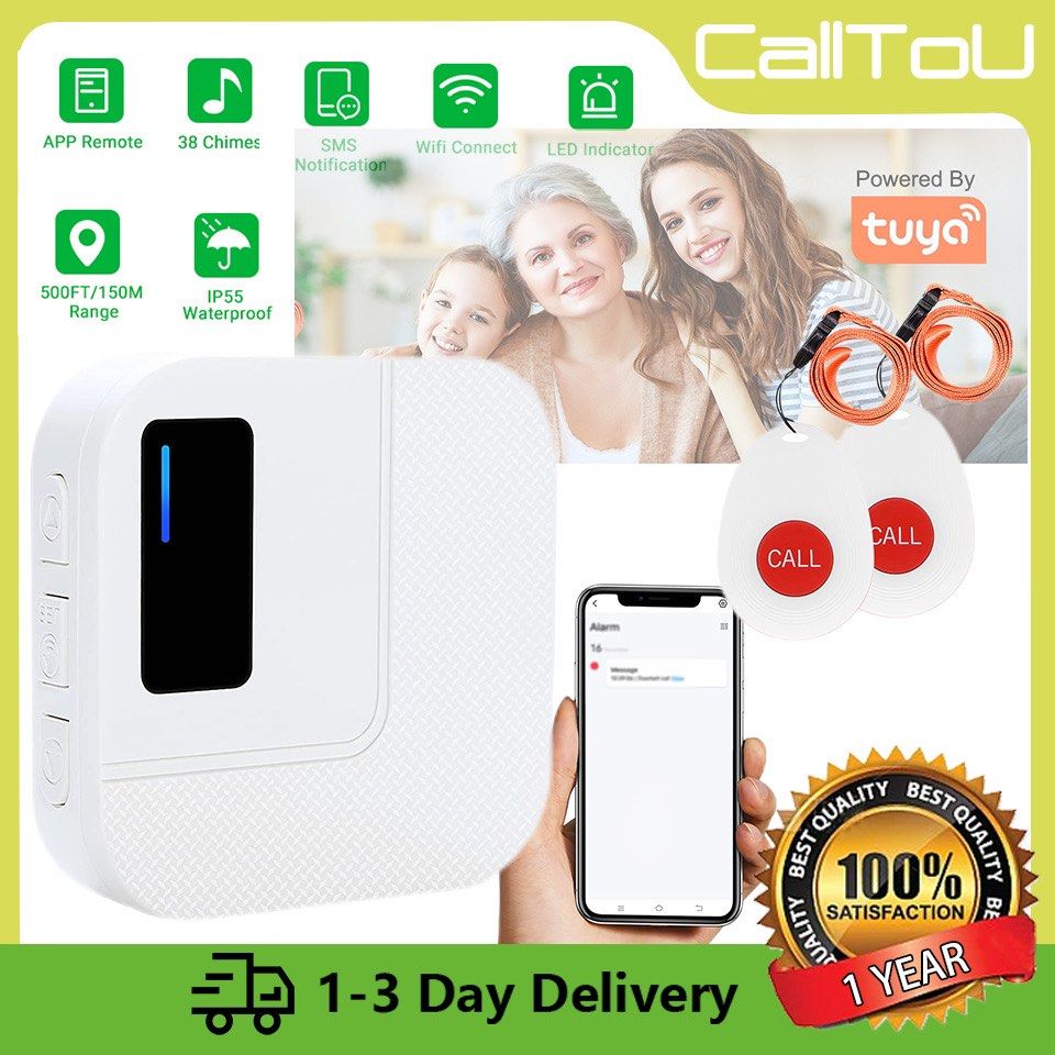Waterproof Panic Button CallToU Tuya WiFi Personal Alarm System For ...