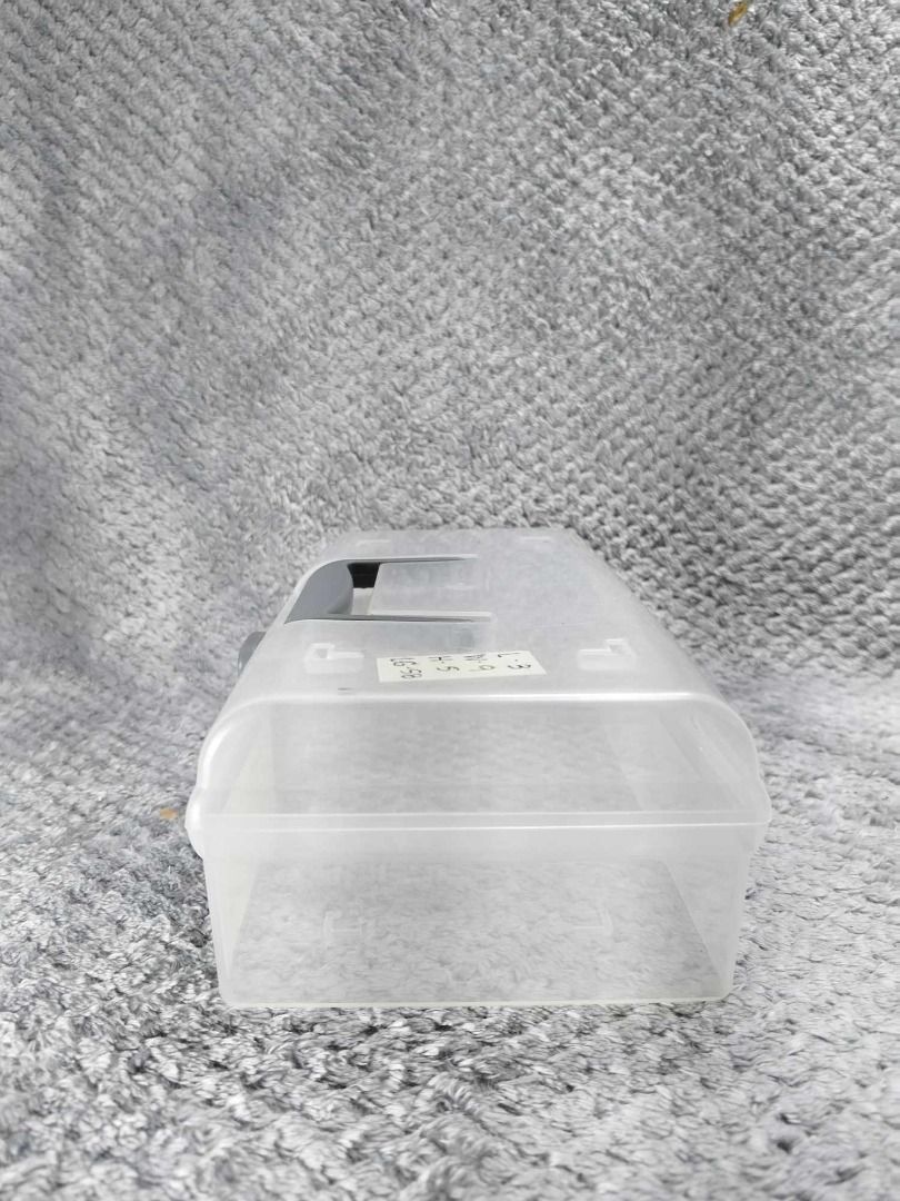 Daiso Clear White Storage Box, Furniture & Home Living, Home Improvement & Organization, Storage ...