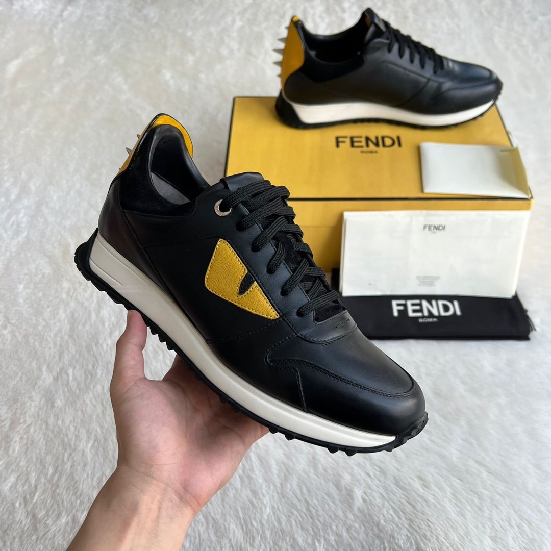 Fendi monster eye calf sneakers #1346, Fesyen Pria, Sepatu , Sneakers ...