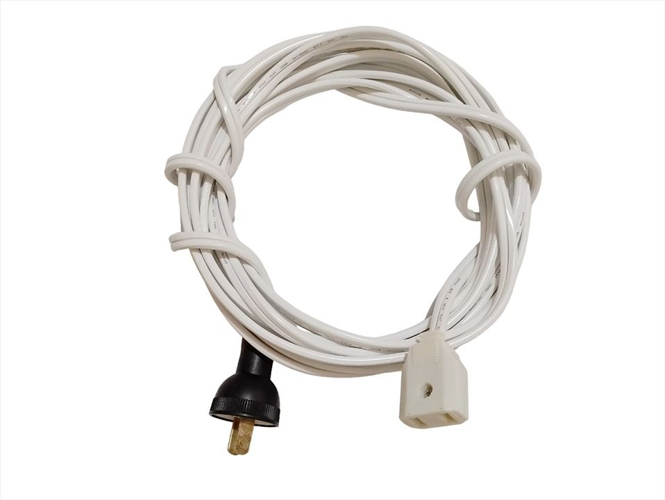 FLAT CORD EXTENSION #16-AWG 220V HEAVY DUTY, 1-GANG US TYPE with ...