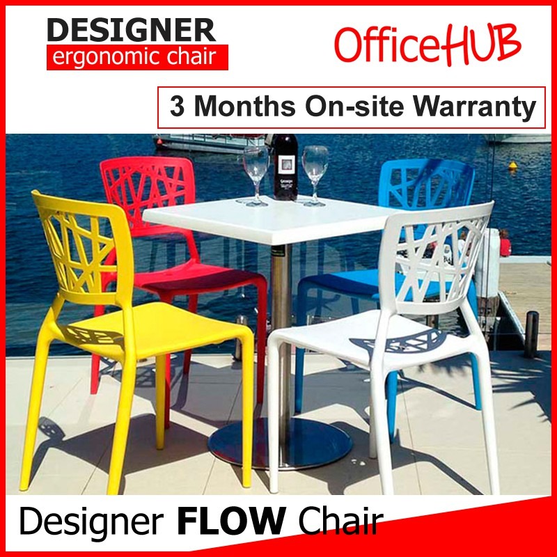 [FREE DELIVERY] Designer FLOW Plastic Dining Pantry Chair ★ Plastic ...