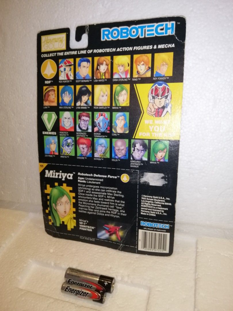Harmony Gold Robotech Macross pilot figures Miriya (MISB) vintage 80s ...
