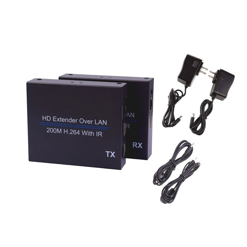 HDMI Extender Over LAN 200M H.264 With IR Signal Transmission Over Long ...